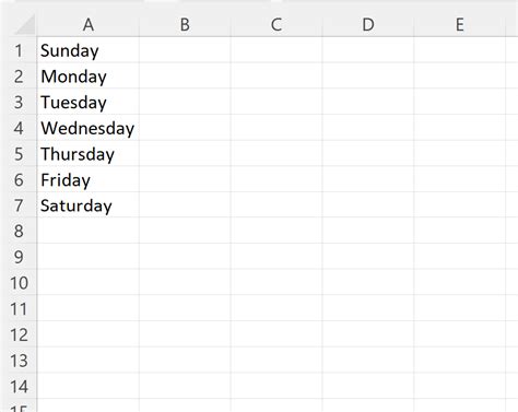 Autofill Days Of The Week In Excel 3 Examples
