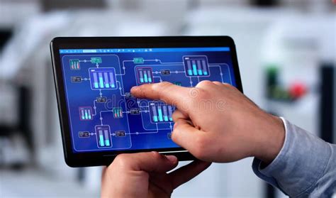 scada automation control technology software stock illustration