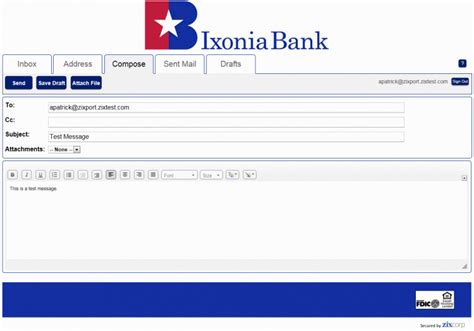 Sending Encrypted Email Ixonia Bank ZixAware