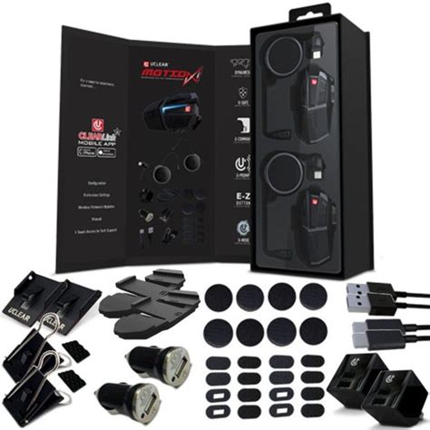 Uclear New Dual Pack Motion Infinity Bluetooth Helmet Audio System 180511