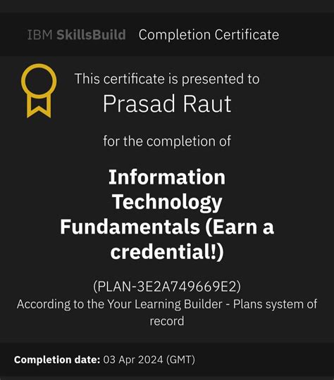 Prasad Raut On Linkedin Its A Delight To Share That Ive Completed The Ibm Skills