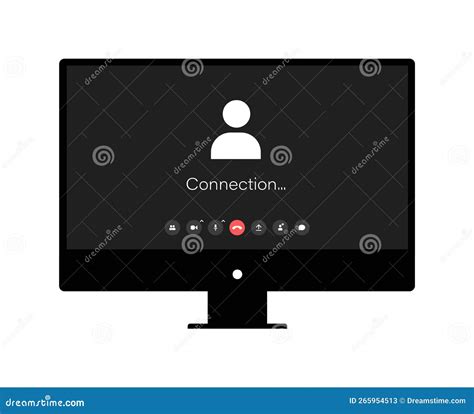 Video Call Program Window UI UX Template For Video Conferencing And Meetings Application On