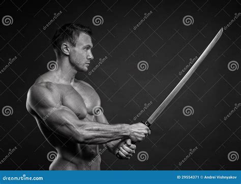 Man With Sword Stock Image Image Of Fighting Samurai