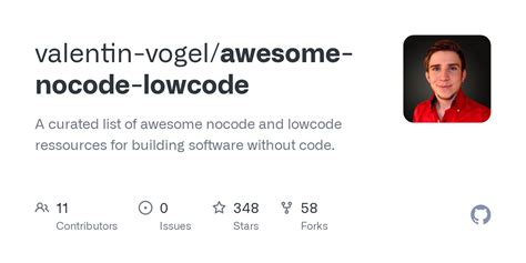 Github Valentin Vogelawesome Nocode Lowcode A Curated List Of