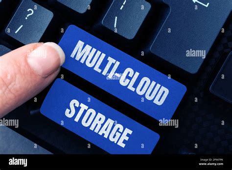 Text Caption Presenting Multi Cloud Storage Business Overview Use Of