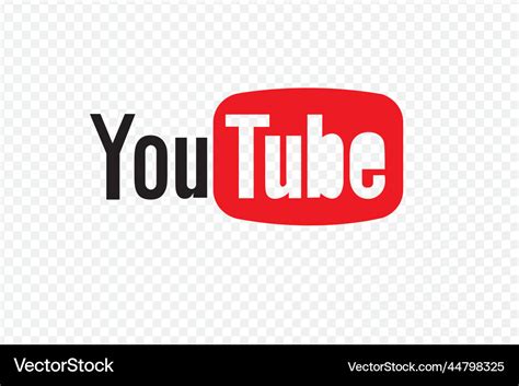 Red And Black Play Button Youtube Icon On T Vector Image
