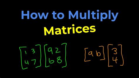 How To Multiply Matrices Together Linear Algebra Youtube