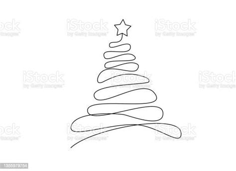 손으로 그린 브러시 스트로크 크리스마스 트리 와 별 은 Png 또는 투명 한 배경에 격리 새해 생일 및 고급 카드에 대한 그래픽 리소스 벡터 일러스트레이션 12월에 대한