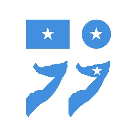 Premium Vector Somalia National Map And Flag Vectors Set