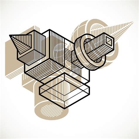 Premium Vector Isometric Abstract Vector Dimensional Shape Polygonal Figure