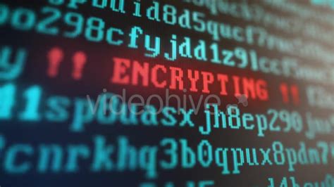 random letters and numbers encrypting on a computer screen videohive