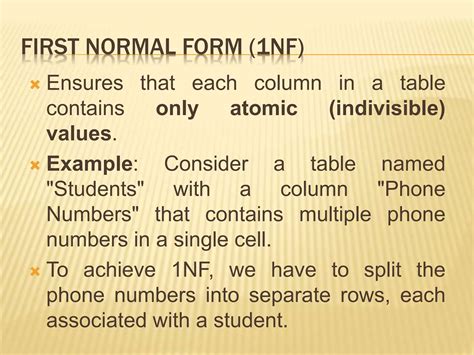 normalization in rdbms pptx