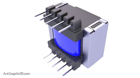 Small Electronic Transformer 3d Model Download Small Electronic Transformer 3d Model Download