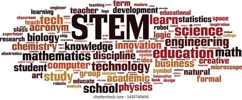 Stem Word Cloud Concept Collage Made Stock Vector Royalty Free