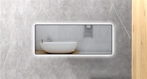 83 Backlit Rectangle Led Mirror With Rounded Corners