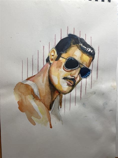 Иллюстрация Фредди Меркури | Illustrators.ru