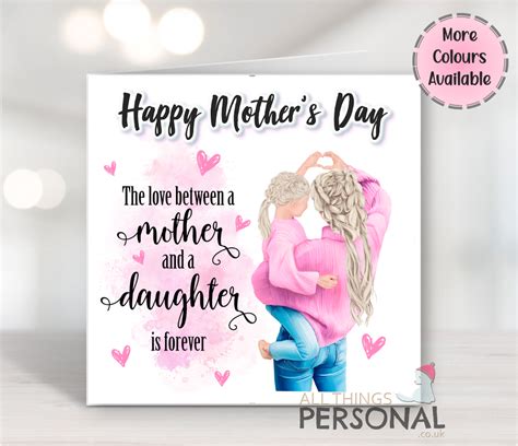 Mother And Daughter Mothers Day Card All Things Personal