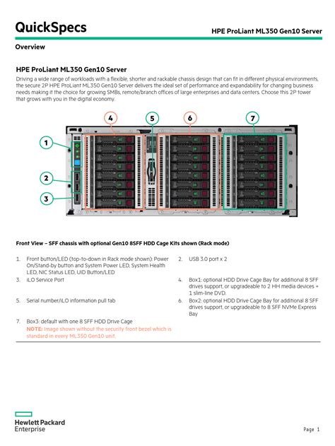 Hpe Proliant Ml350 Gen10 Server