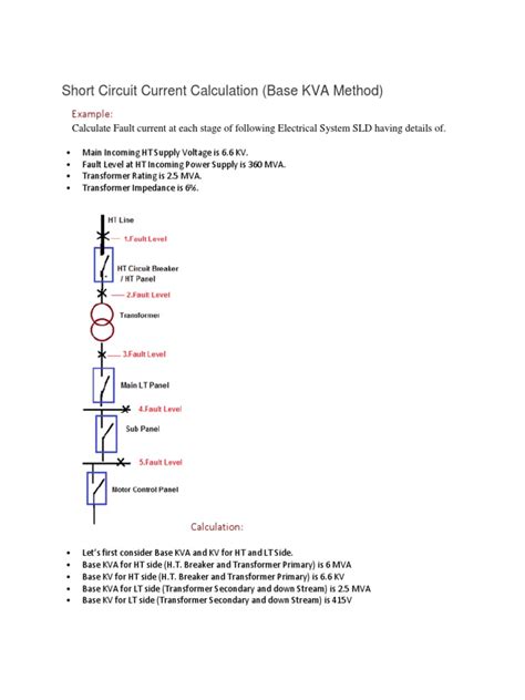 Fault Level Calculation Pdf Transformer Electronic Engineering