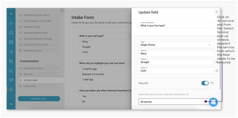 Removing A Field From The Intake Form Of A Service Appointy