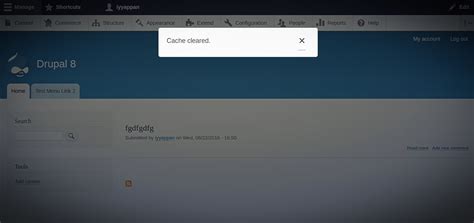 Cache Clear Shortcut Drupal Org