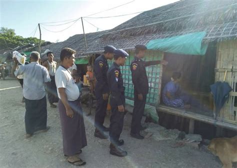 မြောက်ဦးမြို့ မီးသတ်တပ်ဖွဲ့ဝင်များမှ ညောင်ပင်ဈေးရပ်ကွက်၌ မီးဘေးအန္တရာယ