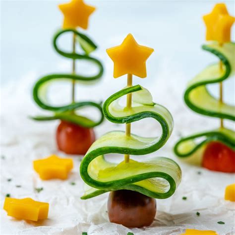Cucumber Christmas Trees Recipe Clean Food Crush Holiday Appetizers Recipes Food