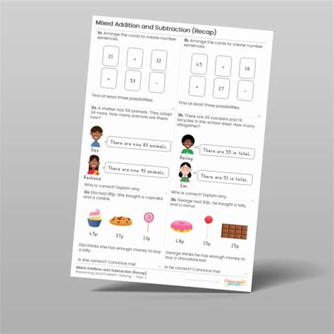 Year 2 Mixed Addition And Subtraction Recap Reasoning And Problem Solving Resource Classroom