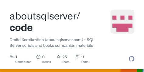 GitHub Aboutsqlserver Code Dmitri Korotkevitch Aboutsqlserver Com SQL Server Scripts And