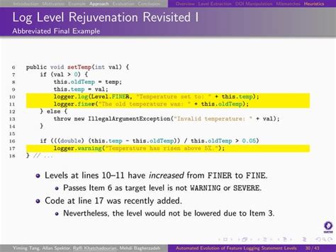 Automated Evolution Of Feature Logging Statement Levels Using Git