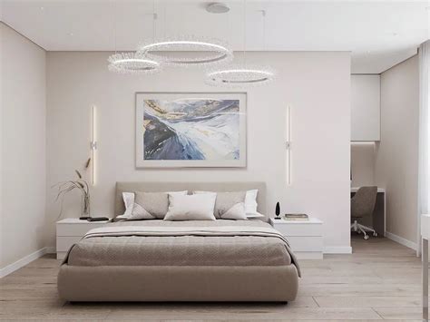 Уютная спальня в бежевых оттенках Minimalist Bedroom Modern Bedroom Modern Minimalist Bedroom