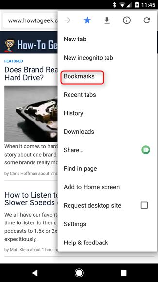 How To Sync Google Chrome S Bookmarks With Your Phone