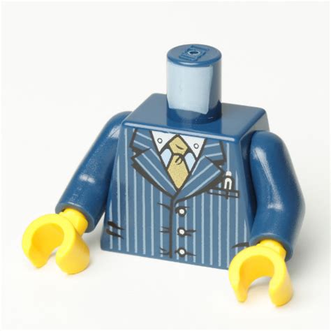 Lego Part 973c05h01pr1776 Torso Suit Jacket With Pinstripes And Gold