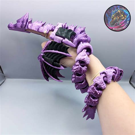 🐉 Flexi Wyvern Finger Hand Puppet・ Stl File For 3d Printing・cults