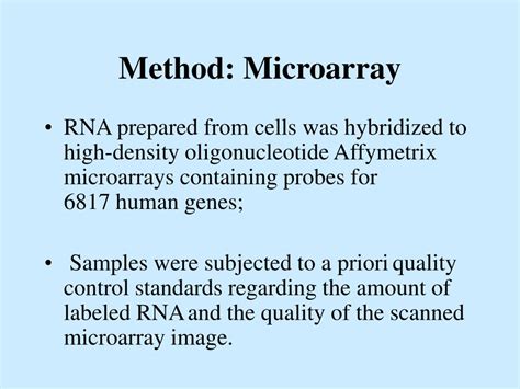 Ppt Molecular Classification Of Cancer Class Discovery And Class Prediction By Gene