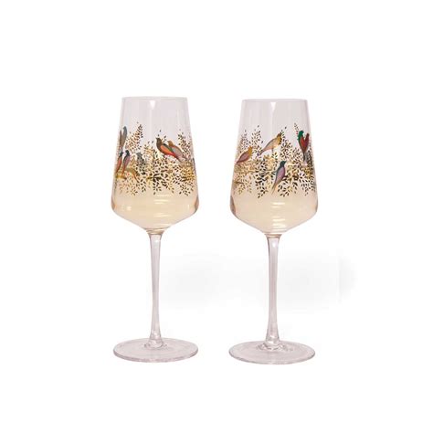 Sara Miller London Chelsea Set Of 2 Wine Glasses Portmeirion