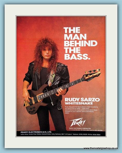 Rudy Sarzo Bass Guitar From Peavey Original Advert 1990 Ref Ad2198