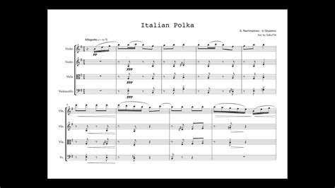 【string Quartet】rachmaninov「italian Polka」 Arr By Saku724 Youtube