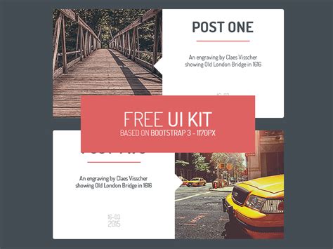 UI Kit Based On Bootstrap Free PSD Freebie Supply