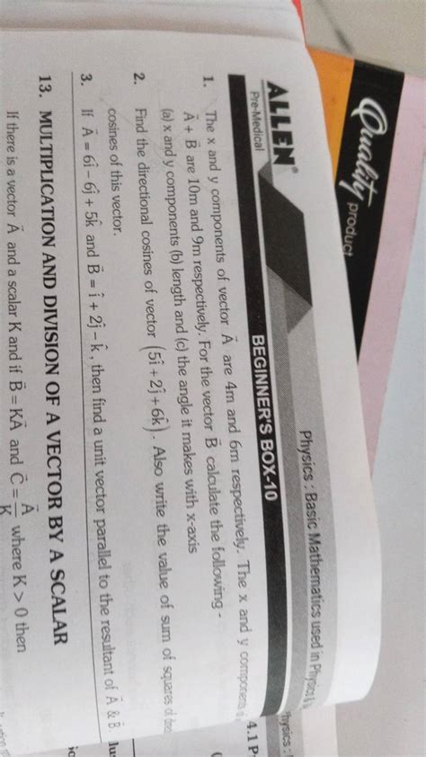 Pre Medical 14 Physics Basic Mathematics Used In Physicas1 The X An