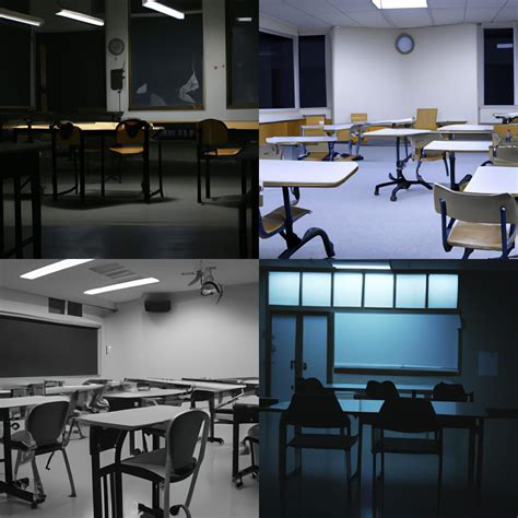 Empty Classroom At Night Ai Generated Artwork Nightcafe Creator