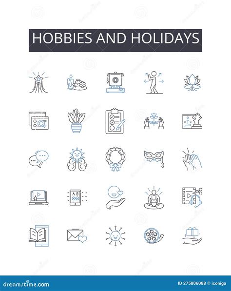 Hobbies And Holidays Line Icons Collection Analytics Insights Predictive Big Data
