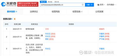 老员工谈宗馥莉辞职传闻接班后对中高层人员频繁更换调整多部门回应涉宗馥莉举报信 7月18日宗庆后之女宗馥莉辞任娃哈哈副董事长的函件在网上