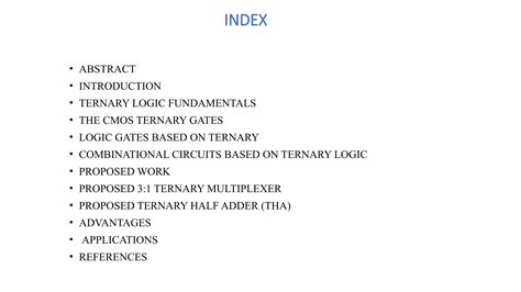 Ternary Logic Based Halfadder And Full Adder Pptx