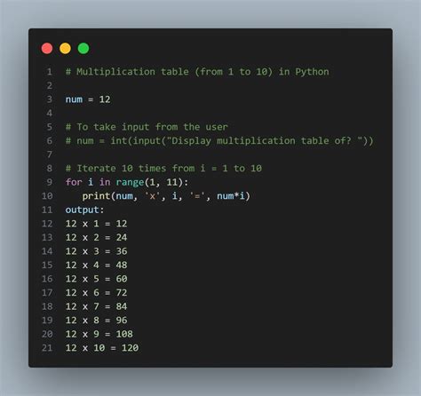 100daysofcodechallenge Python Multiplicationtable Coding