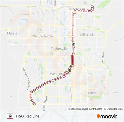 Trax Red Line Route Schedules Stops And Maps To Daybreak Parkway