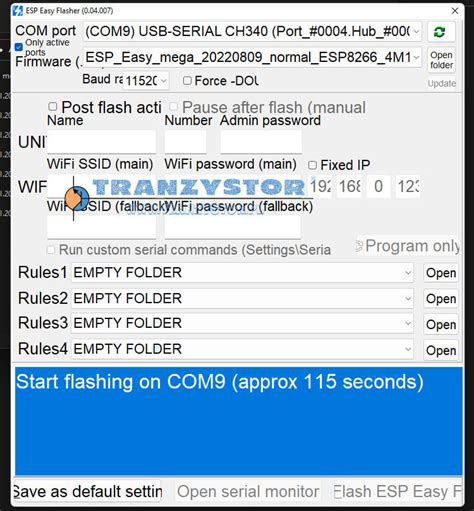Wgrywanie Esp Easy Mega Do Esp8266 Tranzystorpl Vortal Elektroniczny