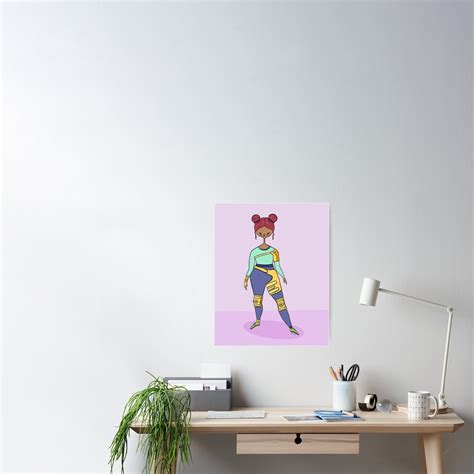 Cute Girl With Joint Braces Purple Poster For Sale By Misslovelymess Redbubble