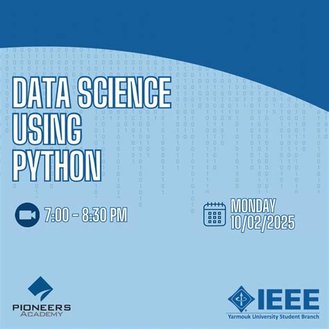 Techweek Datascience Python Lifelonglearning Engineersofthefuture Ieee Yarmouk University