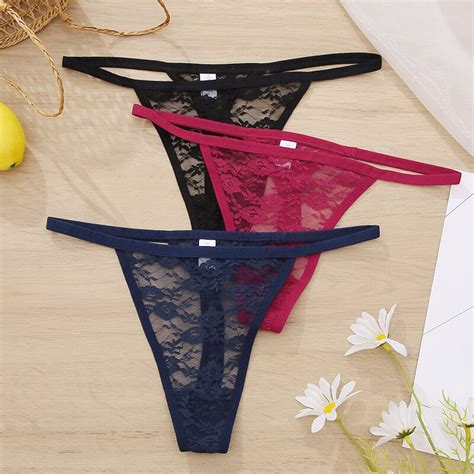 Finetoo Low Rise Lace Thongs Women M Xl Sexy T Back Thong Panties G